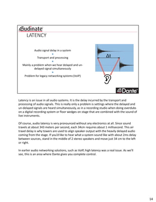 Dante Audio Networking Fundamentals | PDF