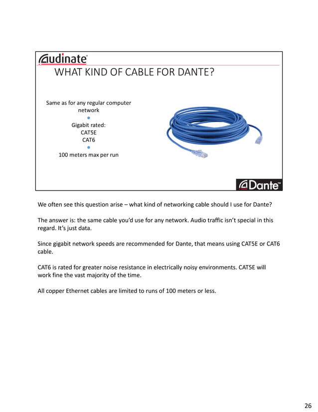Dante Audio Networking Fundamentals | PDF