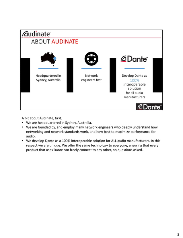 Dante Audio Networking Fundamentals | PDF