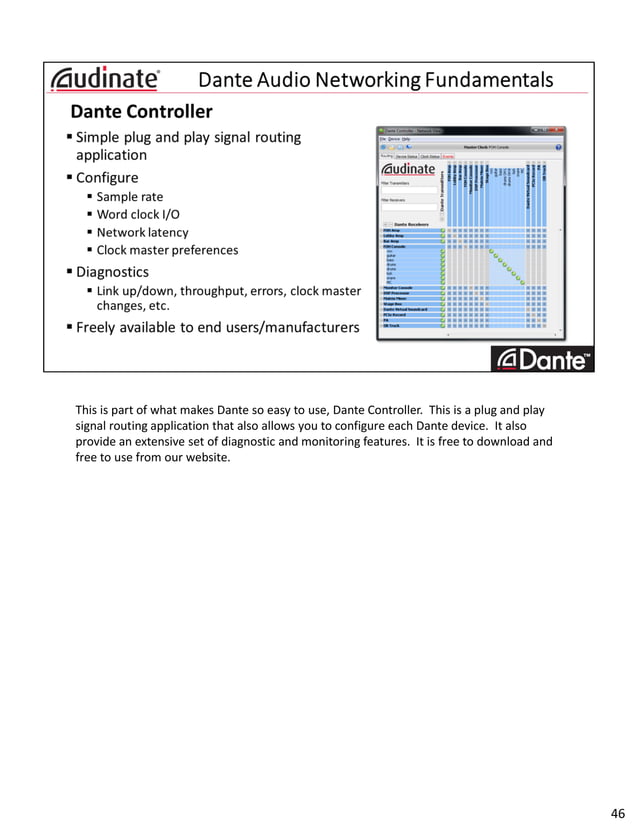 Dante Audio Networking Fundamentals | PDF