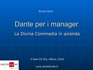 Dante per i manager enrico cerni | PPT