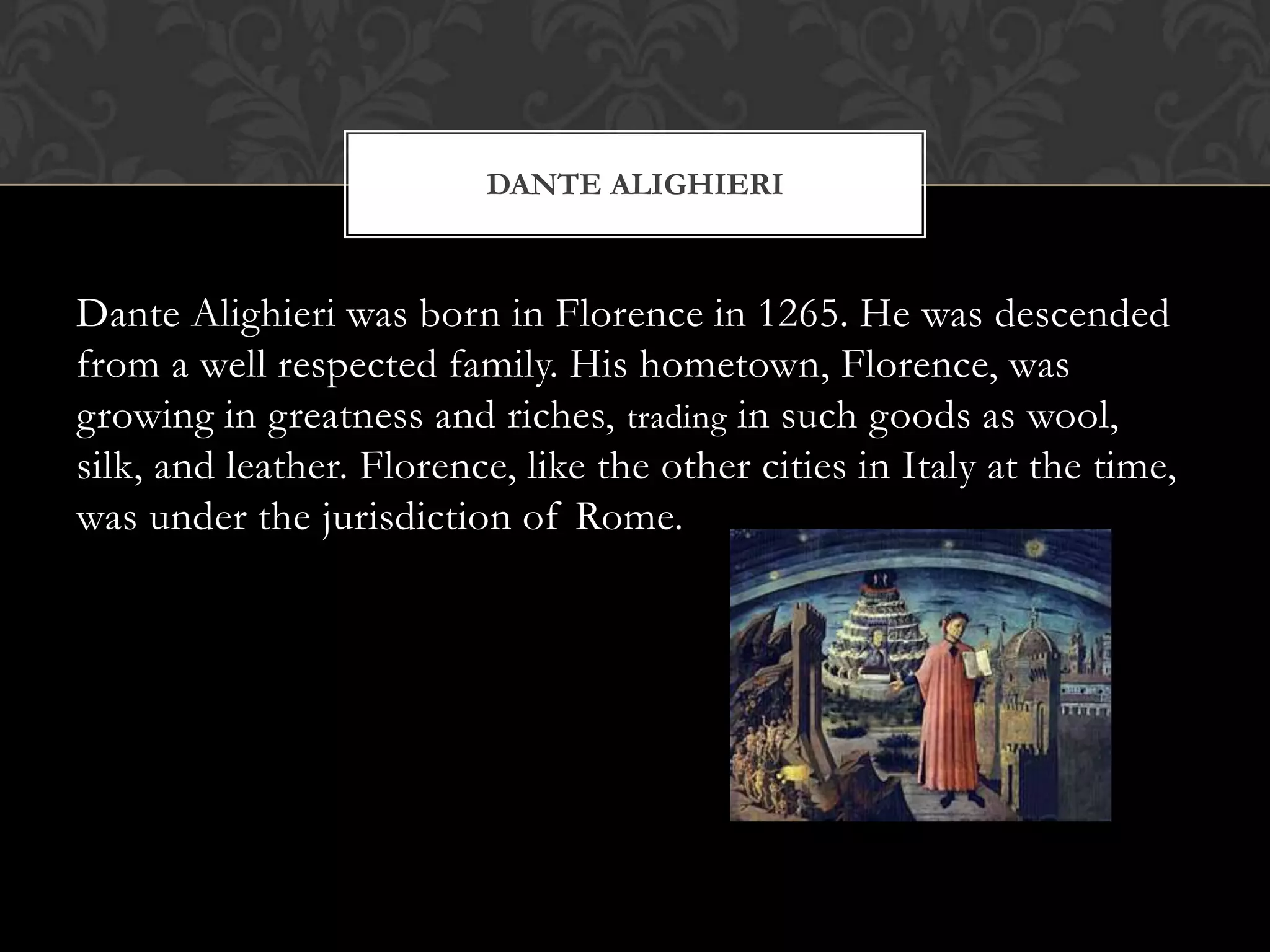 Dante and an Introduction to the Inferno | PPTX