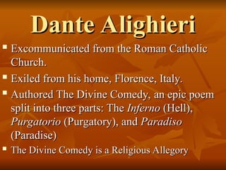 This is a ppt presentation about Dante Alighieri's Divine Comedy | PPT
