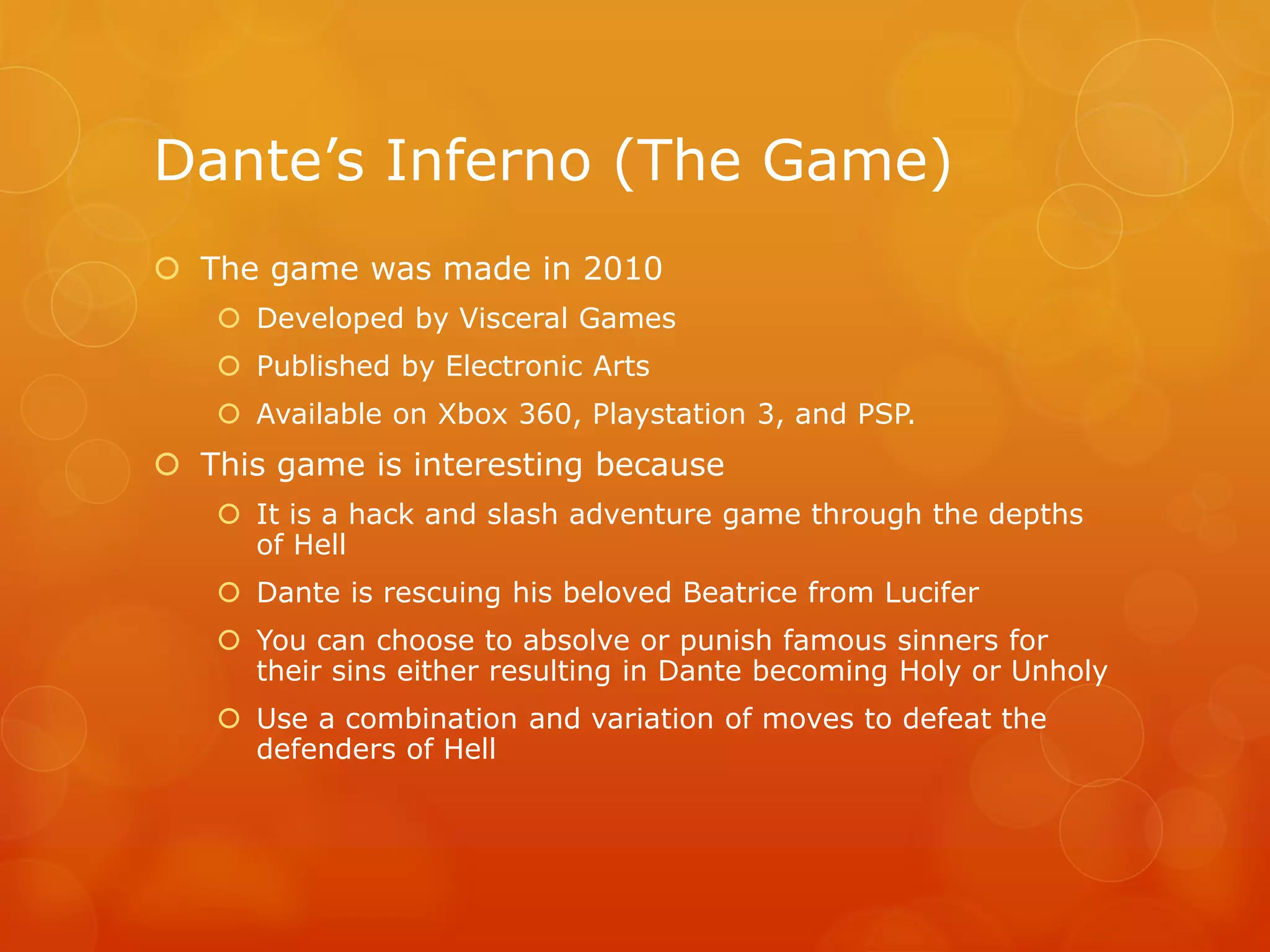 Dante's inferno | PPTX