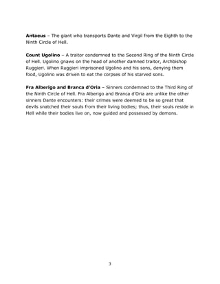 Dantes Inferno Study Guide | DOCX