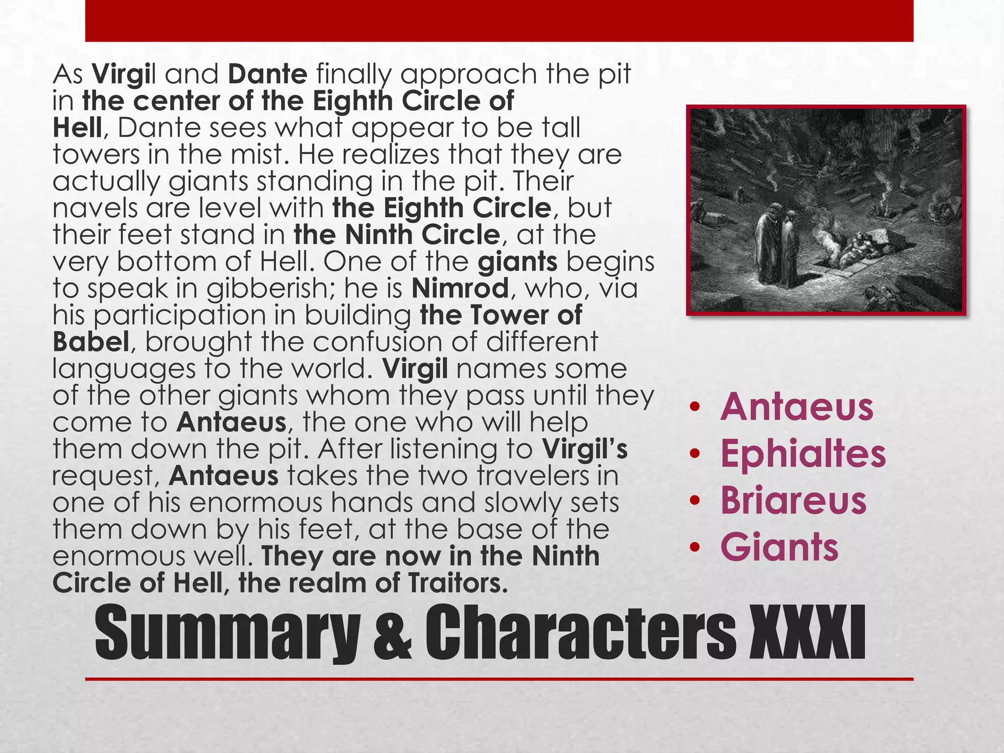 Dante's Inferno Canto XV & XXXl | PPTX