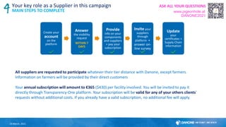 Danone Fruit Supply Chain Mapping via Transparency-One Platform | PDF