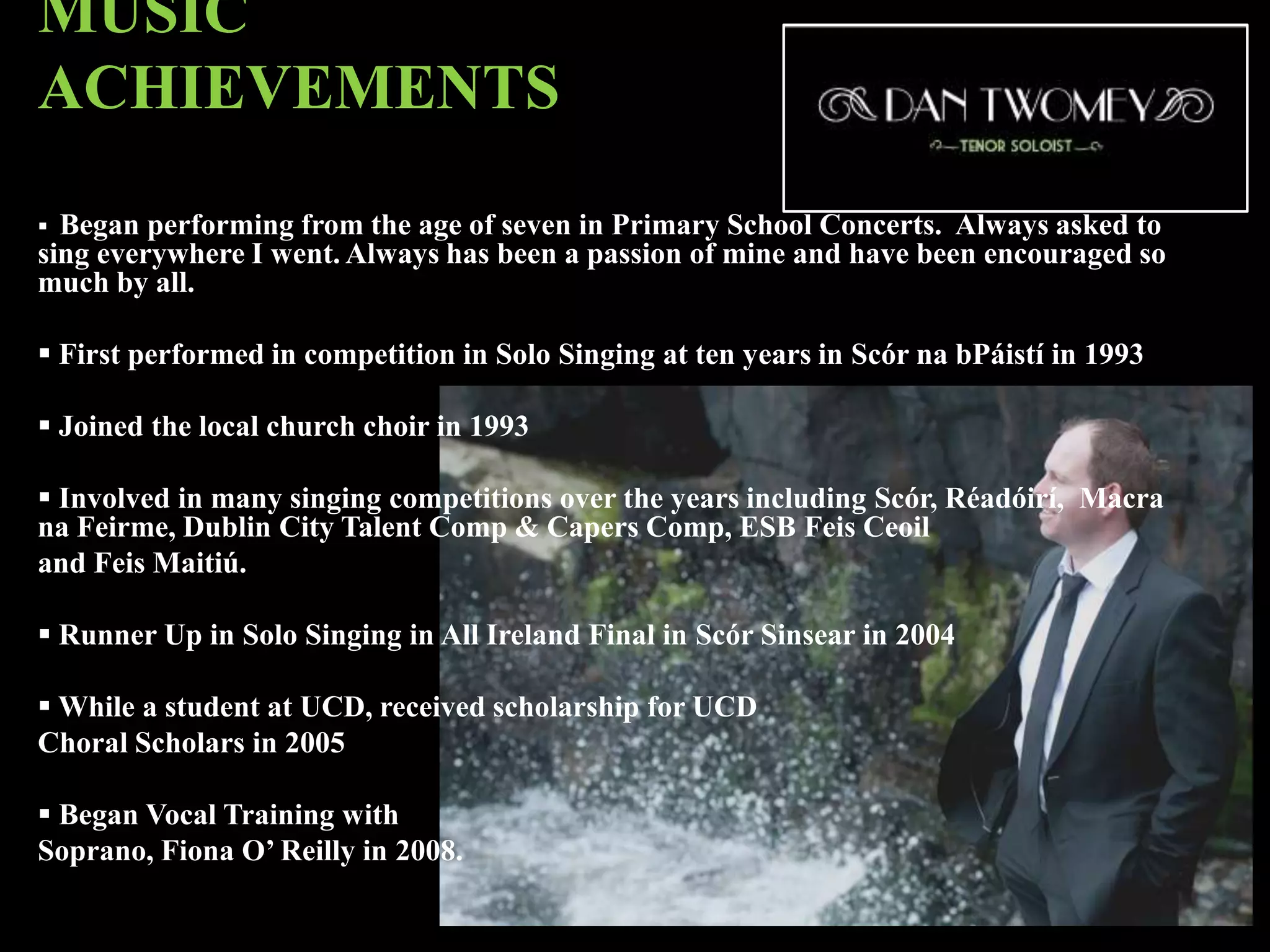 Dan twomey tenor soloist presentation | PPTX