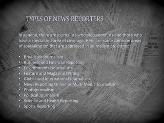 Duties & Career Life of a News Presenter | PPT