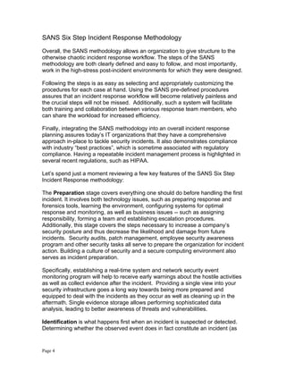 Importance Of Structured Incident Response Process | PDF