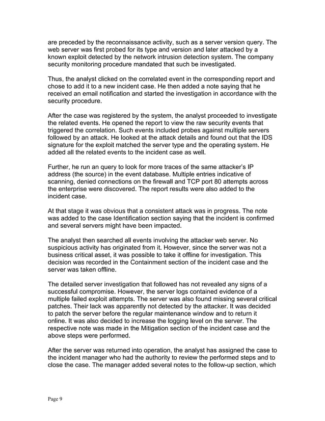 Importance Of Structured Incident Response Process | PDF