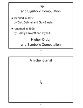 Olivier Danvy - Friday Lecture - May 2010 | PDF | Programming Languages | Computing