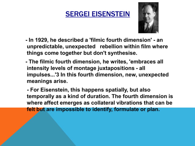 The Filmic Fourth Demension | PPTX