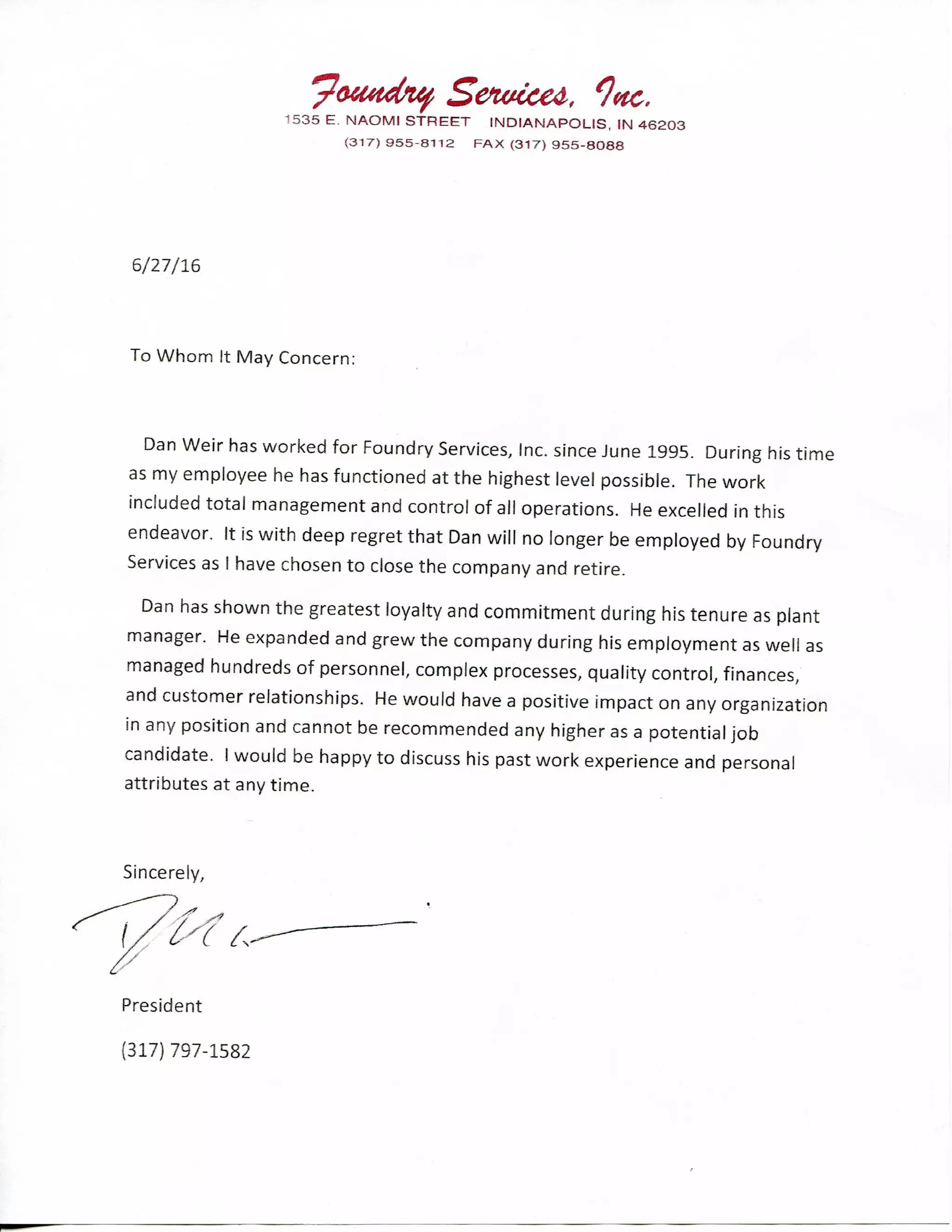 Dan weir letter3 | PDF
