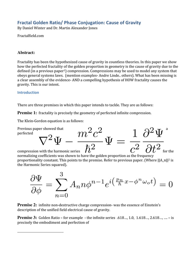 Dan Winter equation | PDF