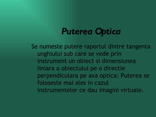 Instrumente optice | PPT