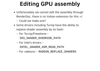 Dissecting and fixing Vulkan rendering issues in drivers with RenderDoc ...