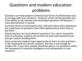 Ability to raise questions as a modern skill | PPT