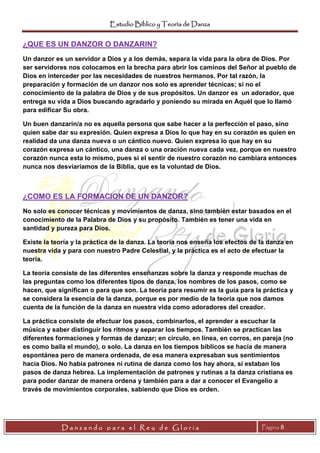 Danzando para el rey de gloria. | PDF