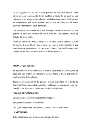 Danzas guerreras peru chunchos de esquilaya | DOCX