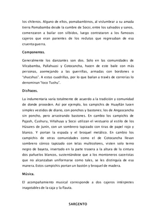 Danzas guerreras peru chunchos de esquilaya | DOCX