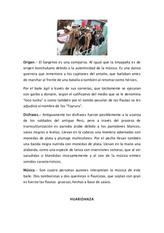 Danzas guerreras peru chunchos de esquilaya | DOCX