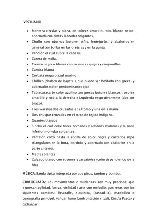 Danzas guerreras peru chunchos de esquilaya | DOCX