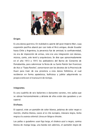 Danzas guerreras peru chunchos de esquilaya | DOCX