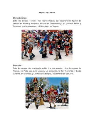 Danzas y bailes de Guatemala por departamento y por región | DOCX