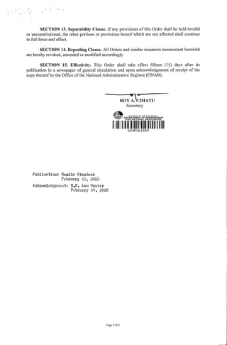 DAO 2022-1.GSUP.pdf Guidelines in granting government agencies ...