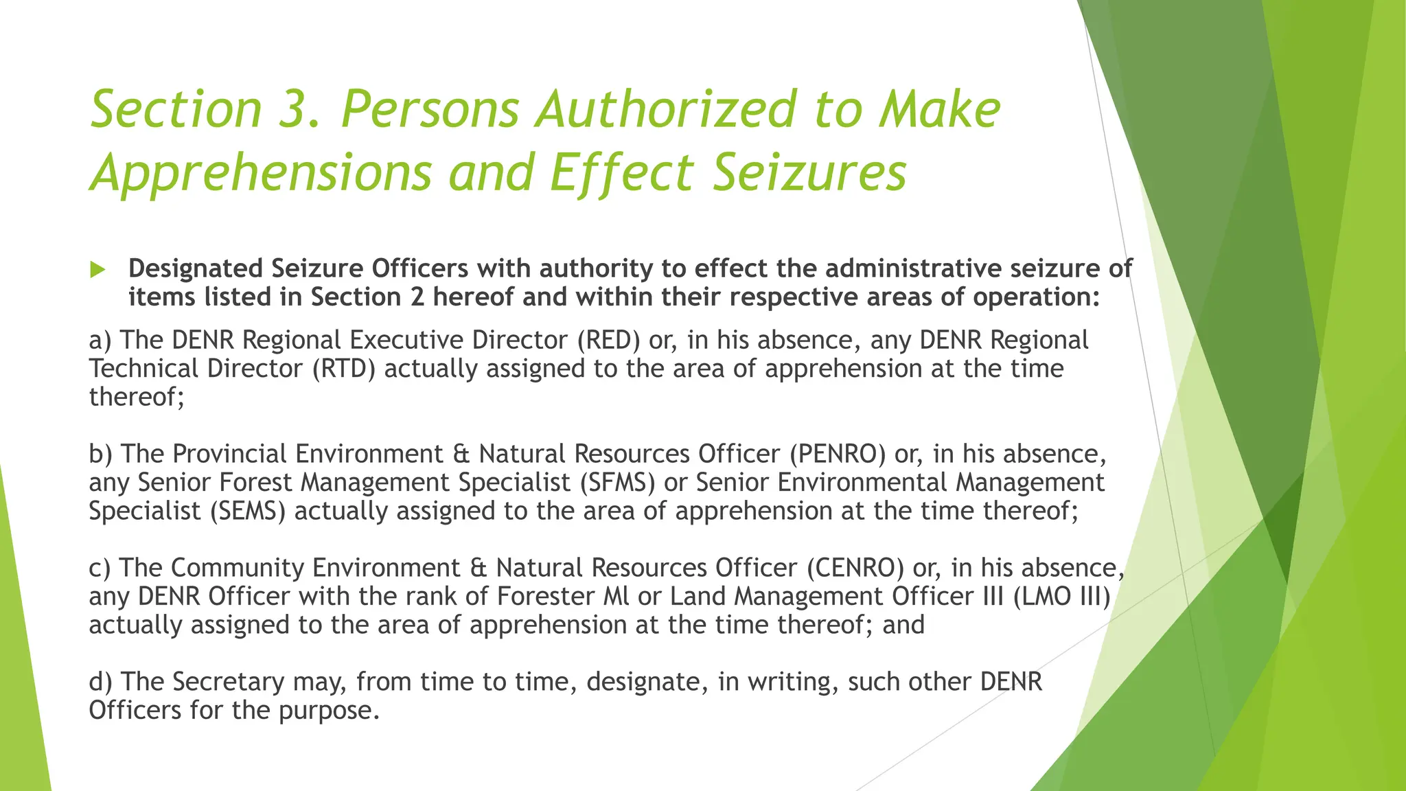 Department order DAO 97-32. powerpoint presentation | PPTX