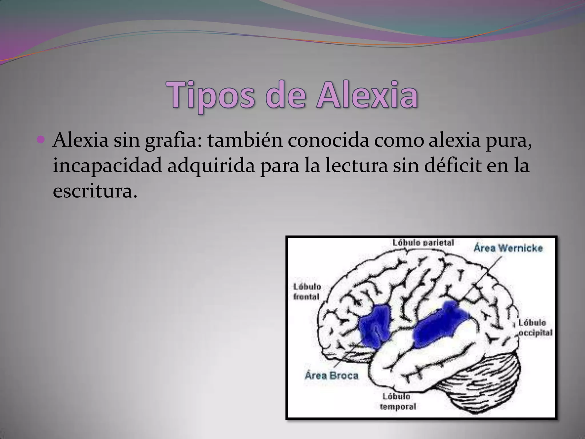 Daño cerebral, afasia, alexia, agrafia | PPTX
