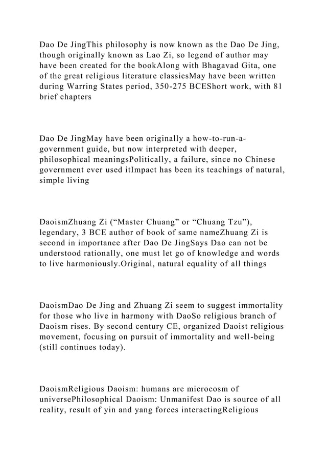 DaoismThe way of the universeDaoismPhilosophy of.docx