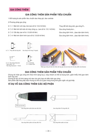 Dao tiện - Sanwa Seisakusho catalogue - Vietnamese | PDF