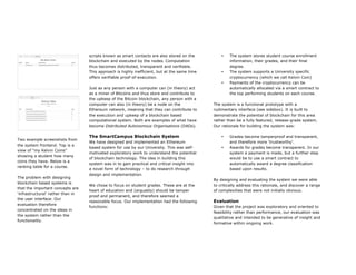 "Trustless Education? A Blockchain System for University Grades" | PPT