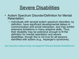 Dap Characteristics Of Severe And Multiple Disabilities | PPT