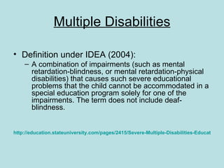 Dap Characteristics Of Severe And Multiple Disabilities | PPT | Special ...
