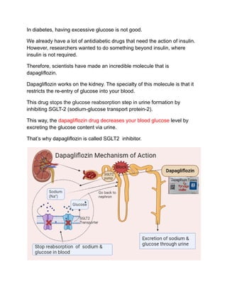 Everything you need to know about Dapagliflozin mechanism of action | PDF