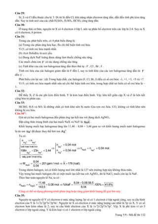 Dap an chi tiet khao sat hoa 10 thpt chuyen hung vuong | PDF