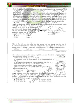Dap an de thi tuyen sinh dại hoc vat ly khoi a 2014 | DOC