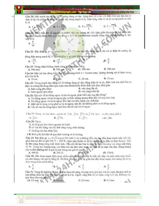 Dap an de thi tuyen sinh dại hoc vat ly khoi a 2014 | DOC