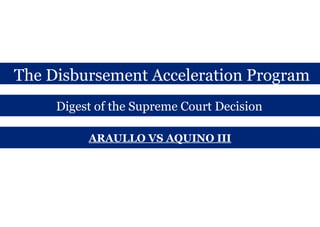 DAP: A Digest of the Supreme Court Decision | PPT