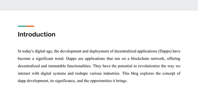 Dapp Development Pioneering The Next Generation Of Digital Interactions Pptx
