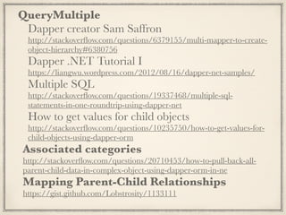 Dapper & Dapper.SimpleCRUD | PDF