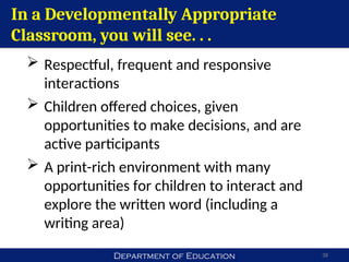 DEVELOPMENTALLY APPROPRIATE PRACTICES WITH YOUNG CHILDRENppt | PPT