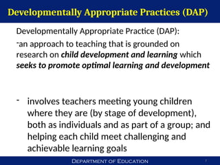 DEVELOPMENTALLY APPROPRIATE PRACTICES WITH YOUNG CHILDRENppt | PPT