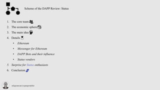 Dapp review status + interview with jarrad | PPTX | Computer Software and Applications | Computing