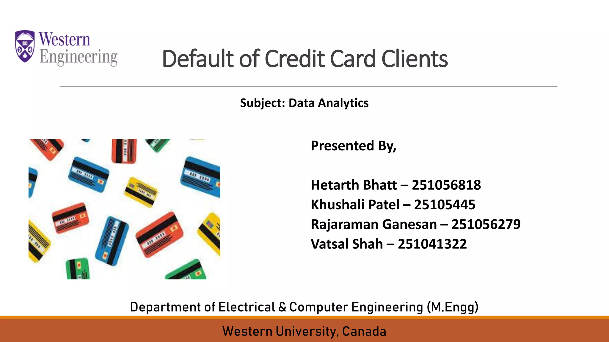 Machine Learning Project - Default credit card clients | PDF