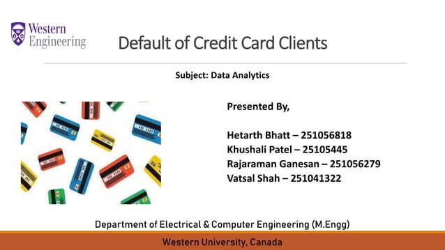 Machine Learning Project - Default credit card clients | PDF | Credit Cards | Personal Debt