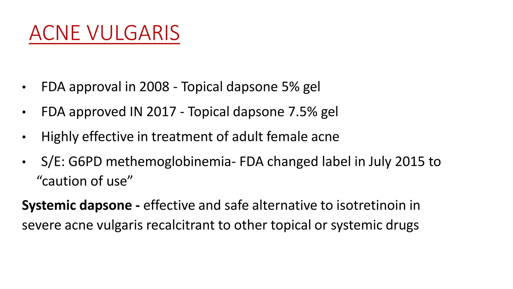 DAPSONE drug uses, mechanism and review dermatology | PPTX